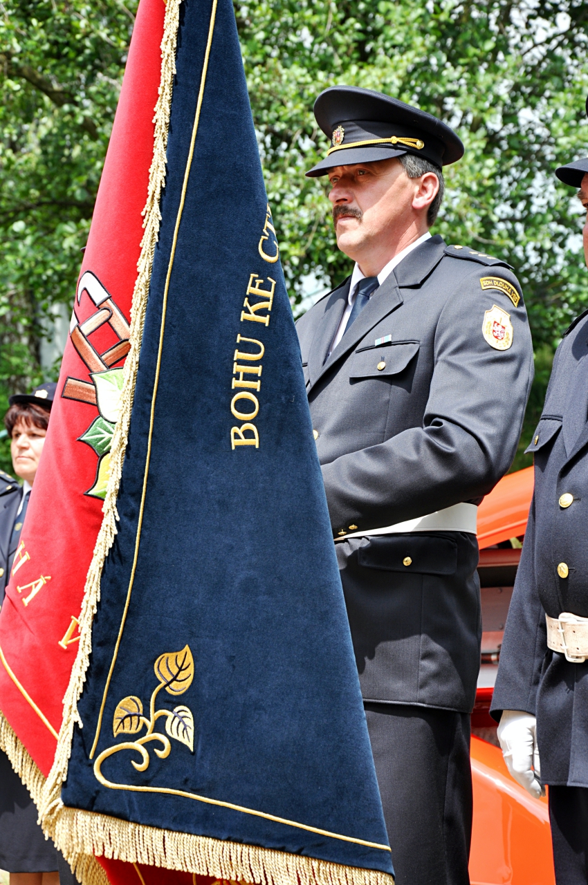 Embroidered ceremonial fire brigade banner and ribbon | Alerion